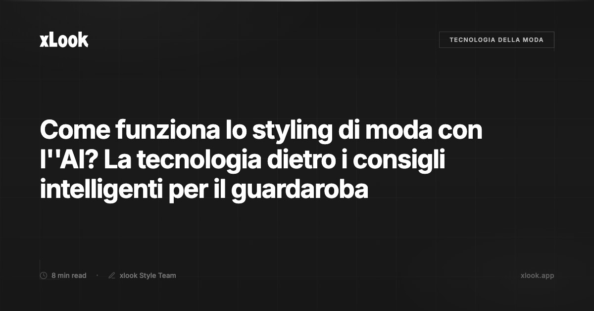 Come funziona lo styling di moda con l'AI? La tecnologia ...